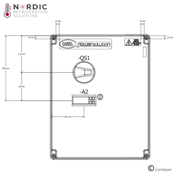 Carel CMCNOSP006 panel with build-in MPXpro.