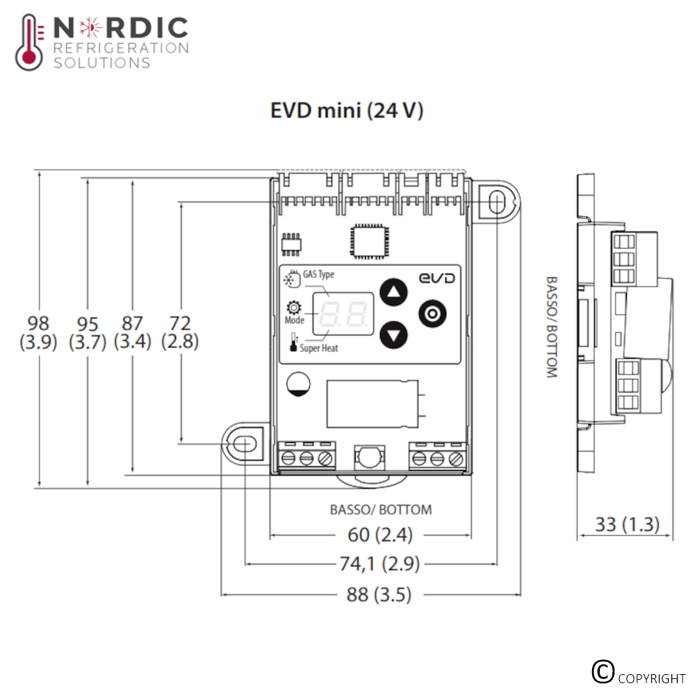 Carel EVDM001N00 EVD mini 24 V with display
